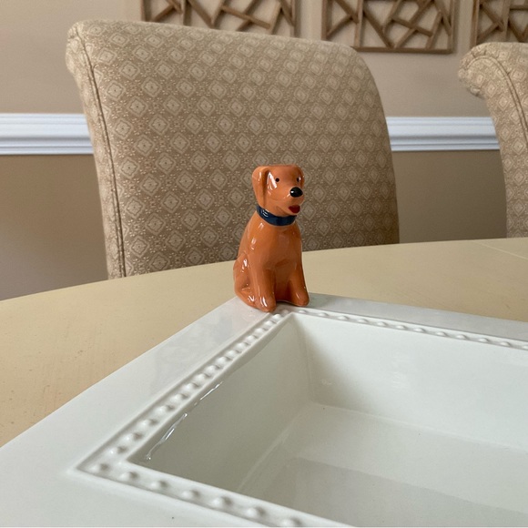 Hand Crafted | Accents | Ceramic Puppy Hound Dog Platter Decoration ...